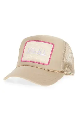 FRIDAY FEELIN’ Tipsy Patch Trucker Hat - Tan