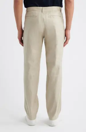 W.R.K Slim Fit Pleated Linen Blend Pants