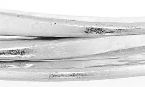 Nordstrom Set Of Hammered Bangles - Matte Silver