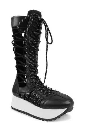 Women's Mid Calf Lace Up Boots