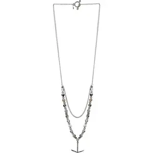 MR. ETTIKA Ettika Agate Bead And Pendant Necklace - Silver