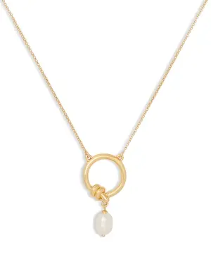 Kate Spade New York Ropes & Knots Freshwater Pearl Pendant Necklace - Gold