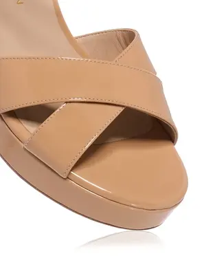 STUART WEITZMAN Dayna 80 Platform Sandals - Adobe