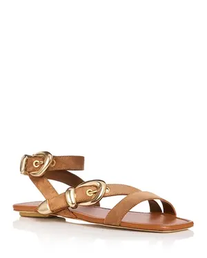 STUART WEITZMAN Maven Buckled Sandals Doe