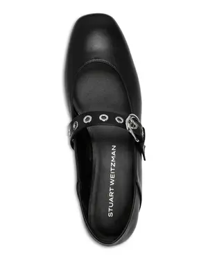 STUART WEITZMAN Supermoto Mary Jane Flats - Black