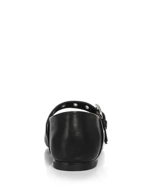 STUART WEITZMAN Supermoto Mary Jane Flats - Black
