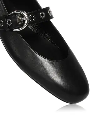 STUART WEITZMAN Supermoto Mary Jane Flats - Black