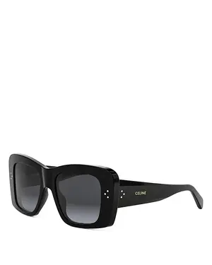 Celine Geometric Sunglasses, 53mm - Black/smoke