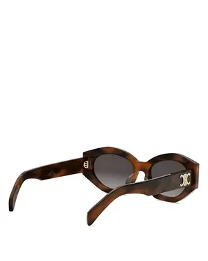 Celine Triomphe Havana Oval Sunglasses