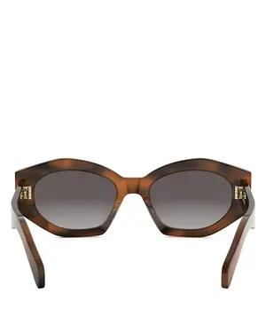 Celine Triomphe Havana Oval Sunglasses
