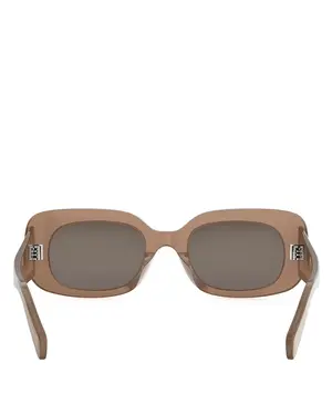 Celine 3 Dots Rectangular Sunglasses, 51mm