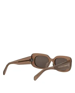 Celine 3 Dots Rectangular Sunglasses, 51mm