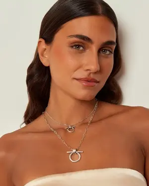 CXC Pendant Necklace - Silver