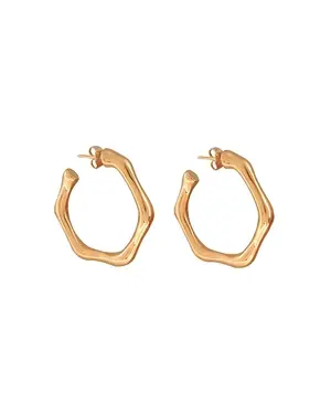 CXC Bamboo Hoop Earrings - Gold