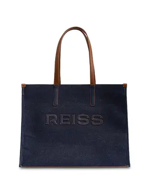 REISS Lala Logo Tote - Blue