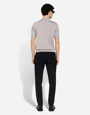 Dolce & Gabbana Silk And Cashmere Polo-shirt - Grey
