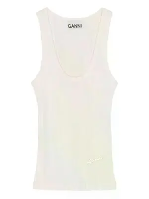 GANNI Ribbed Tank Top