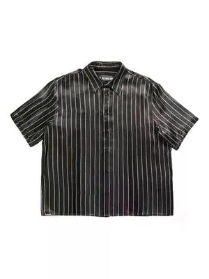 LGN LOUIS GABRIEL NOUCHI Pinstriped Shirt - Black
