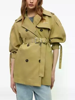 GANNI Balloon-sleeve Trench Coat
