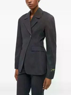 GANNI Off-centre Blazer - Black