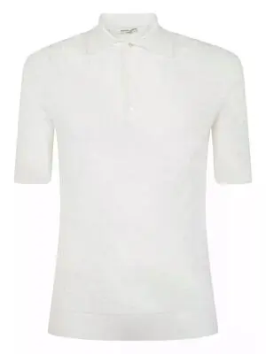 FILIPPO DE LAURENTIIS Knitted Polo Shirt White