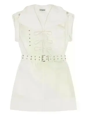 GANNI Belted Mini Dress