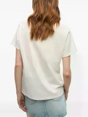 GANNI Grapes Print Organic Cotton T-shirt - Neutrals