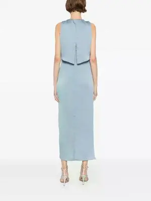 Amsale Draped Over Skirt Dress