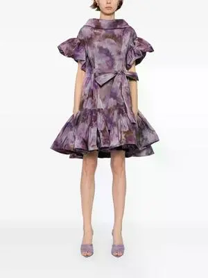 Amsale Taffeta Trapeze Dress