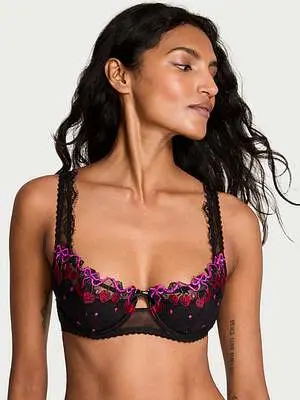 Victoria's Secret Very Sexy Denim Rose Lace Uplift Balconette - Print