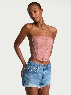 Victoria's Secret Very Sexy Vintage Blossom Strapless Corset Top - Print