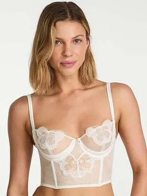 Victoria's Secret Dream Angels Peony Embroidery Corset Top - Print