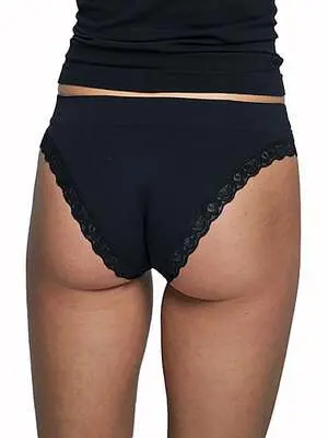 Victoria's Secret Mindd Lace Trim Brief - Black