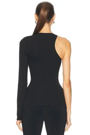 COURREGES Twist Asymmetrical Jersey Top