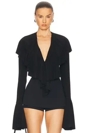 Norma Kamali Frill Bodysuits