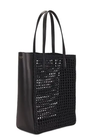 Khaite Zoe Patchwork Raffia Tote Bag - Black
