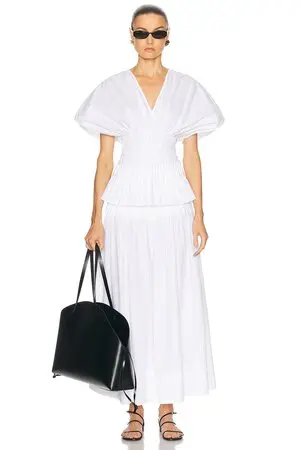 HOUSE OF DAGMAR Poplin V Neck Top