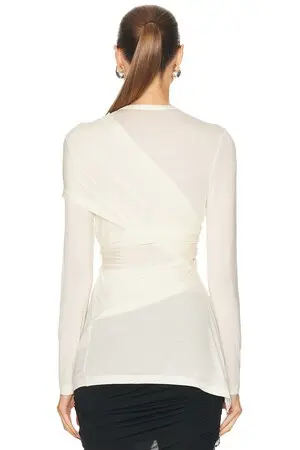 Helmut Lang Draped Long Sleeve Top