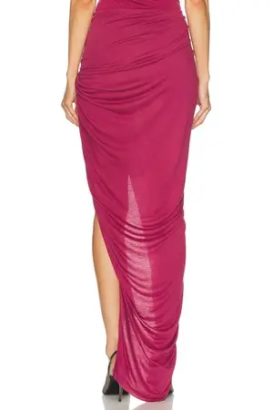 Rick Owens Twist Edfu Skirt - Plum