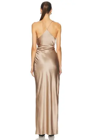 THE SEI Lace Inset Cowl Gown