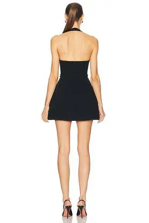 SANS FAFF Halter Mini Bubble Dress - Black