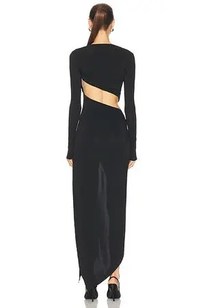 Alexandre Vauthier Asymmetrical Jersey Maxi Dress