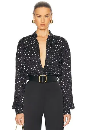 Alexandre Vauthier Polka Dot Button Down Top