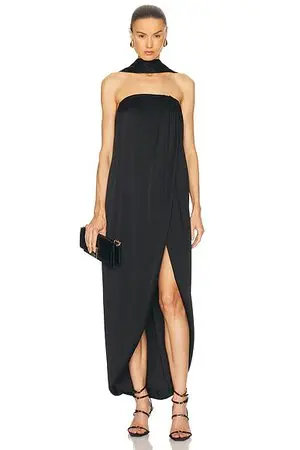 Alexandre Vauthier Crepe Satin Maxi Dress