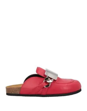 JW Anderson Leather Clogs - Red