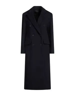 Maje Coat In Virgin Wool And Polyamide