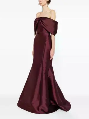 Amsale Off-shoulder Bow Gown