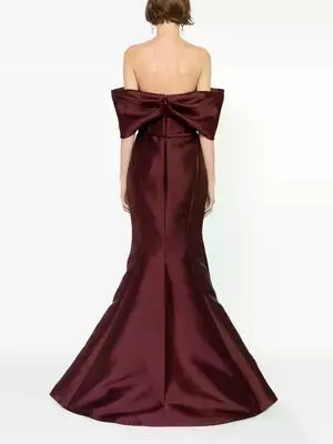 Amsale Off-shoulder Bow Gown