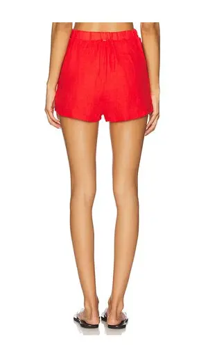PQ SWIM Linen Short - Red