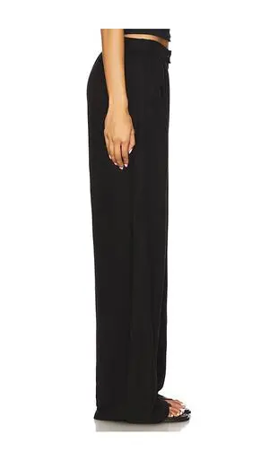 EB DENIM Eddie Bowed Linen Pant - Black